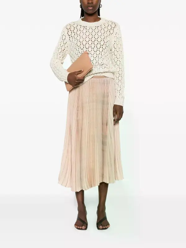 Fabiana Filippi Pleated Midi Skirt - Neutrals