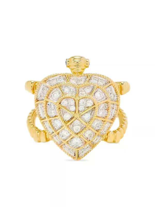 Yvonne Léon 9k Yellow Tortoise Diamond Ring - Gold