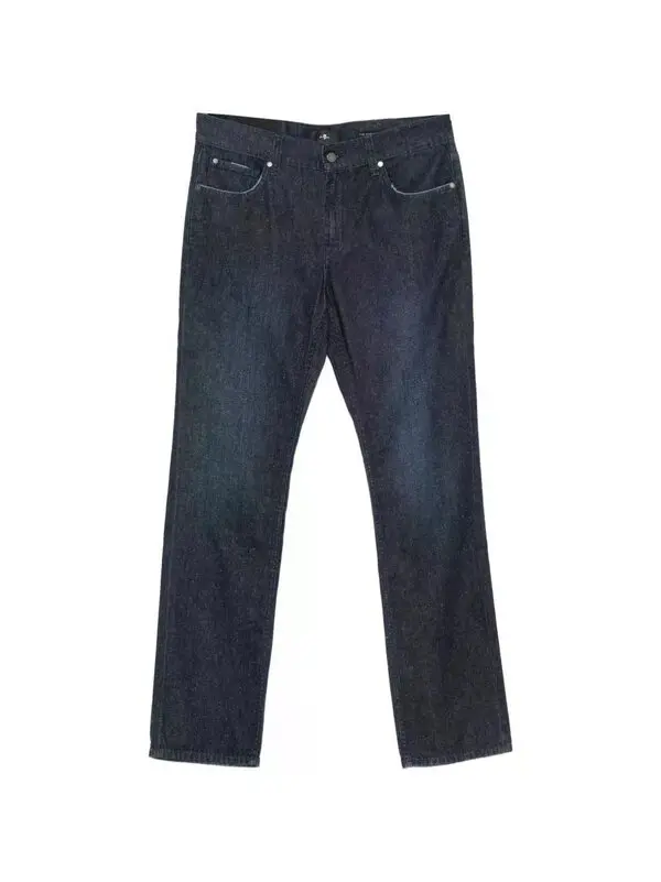 7 For All Mankind Five-pocket Straight Fit Denim Jeans - Blue