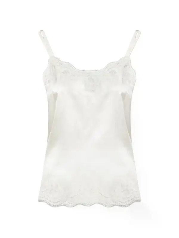 Dolce & Gabbana Laced Pyjama Top - White