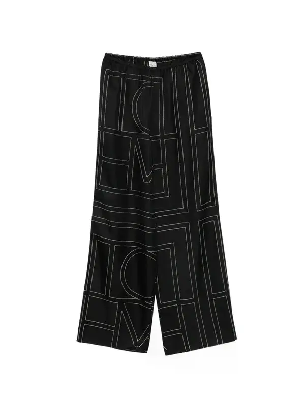 TOTEME Monogram Silk Trousers