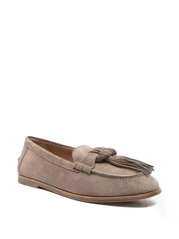 AQUAZZURA Tassel Loafers - Brown