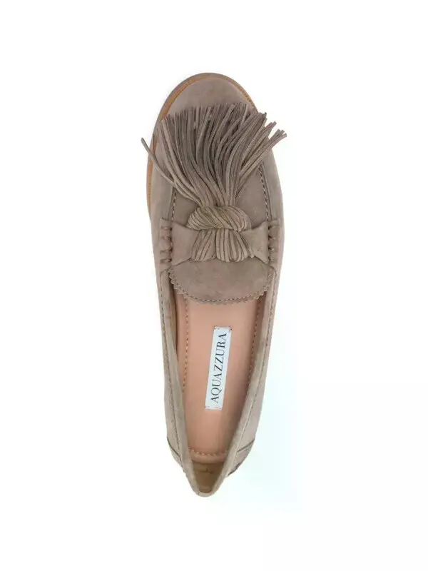 AQUAZZURA Tassel Loafers - Brown
