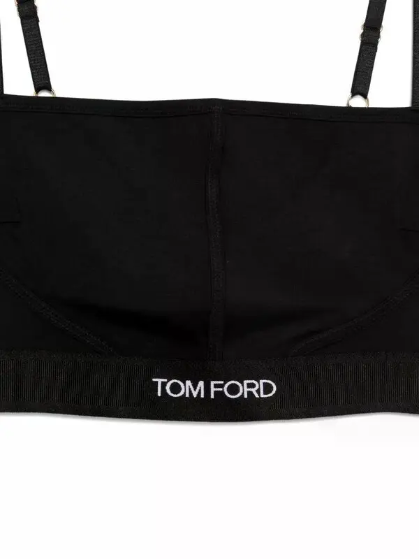 TOM FORD Logo-band Square-neck Bra