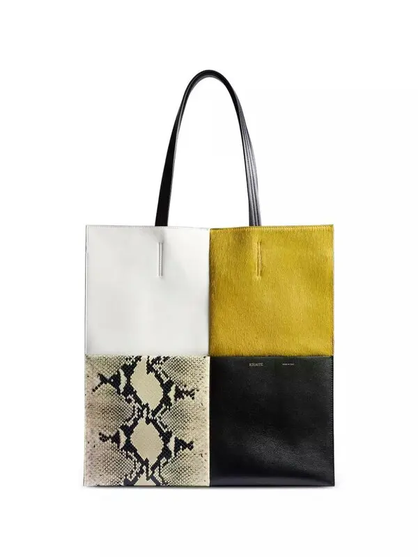 Khaite Piper Patchwork Tote - White