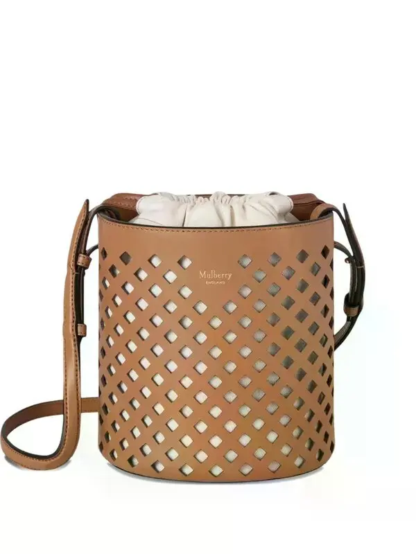 Mulberry Laser-cut Drawstring Shoulder Bag