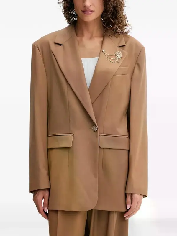 FRACOMINA Crown-embellished Long Blazer