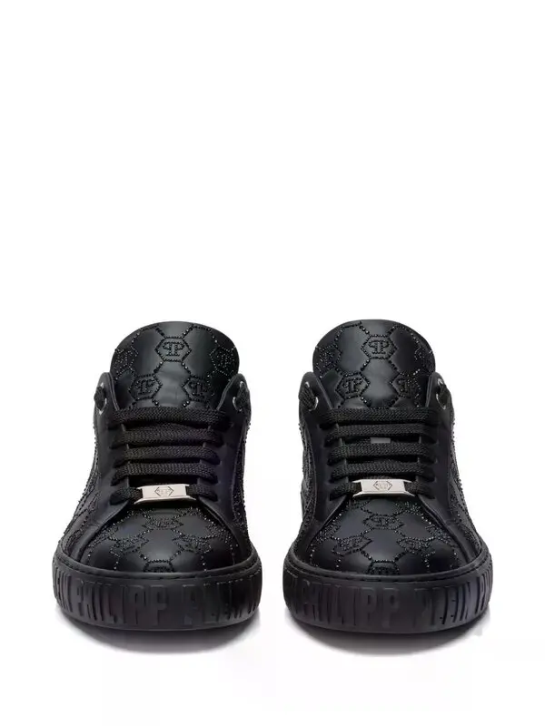 Philipp Plein Carson Monogram Strass Sneakers - Black