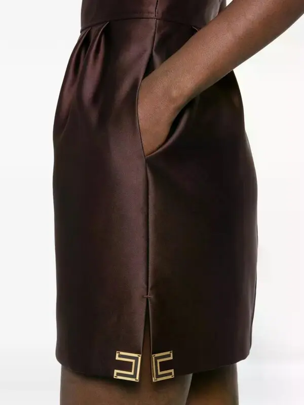 Elisabetta Franchi Draped Sleeveless Mini Dress