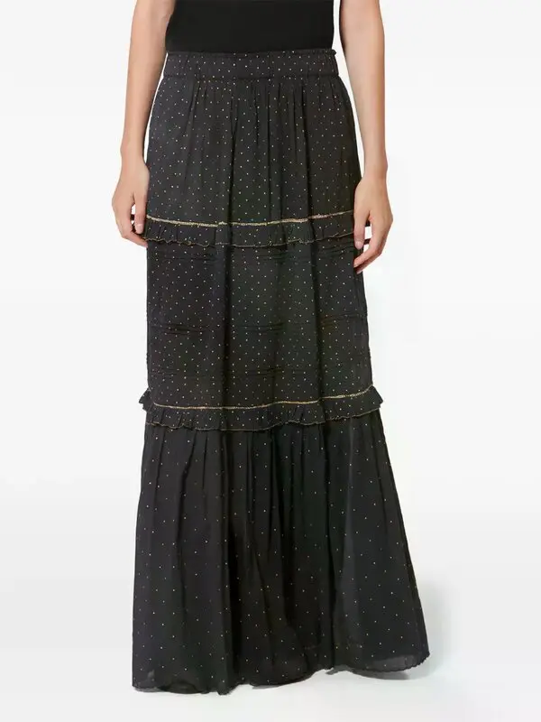 MARANT ETOILE Volodia Ruffled Maxi Skirt - Black