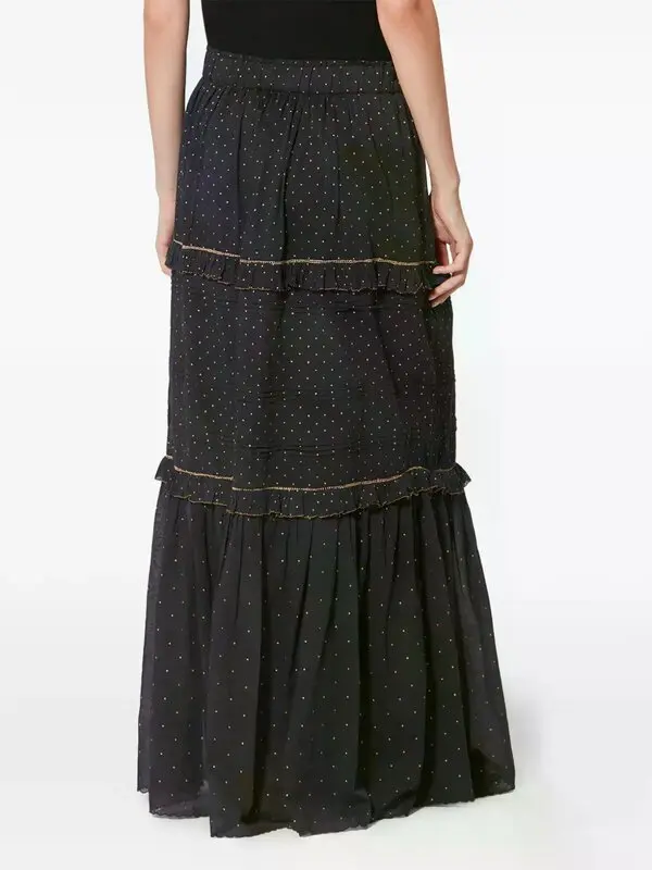 MARANT ETOILE Volodia Ruffled Maxi Skirt - Black