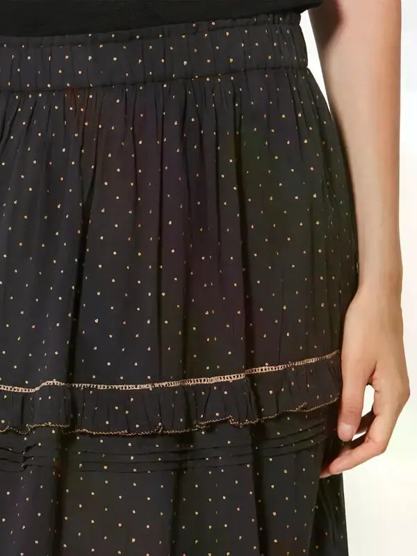 MARANT ETOILE Volodia Ruffled Maxi Skirt - Black