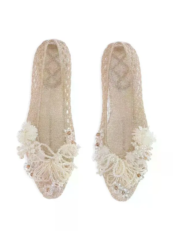 HEAVENLY JELLY Bead-embellished Ballet Flats