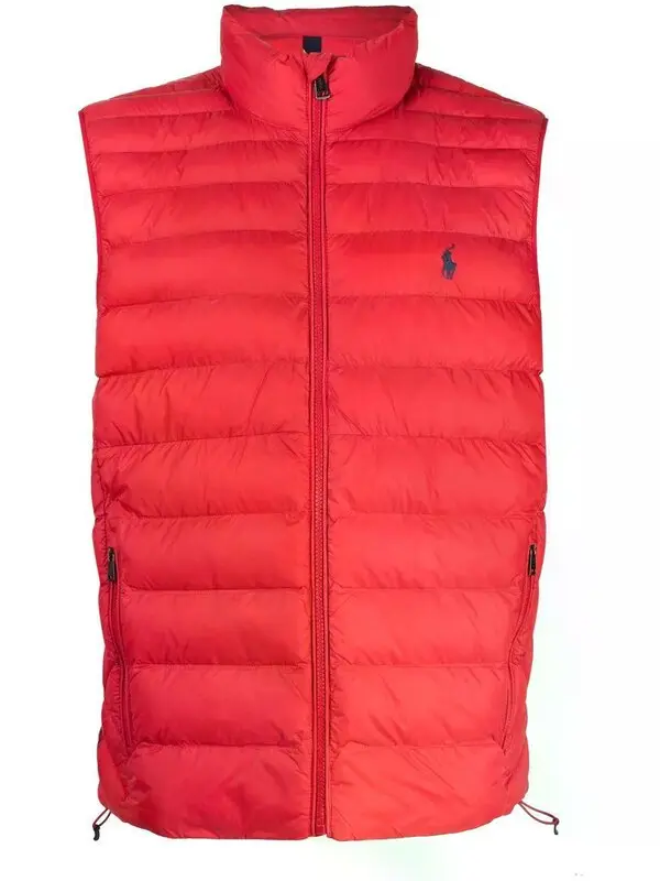 Polo Ralph Lauren Embroidered Logo Quilted Gilet - Red