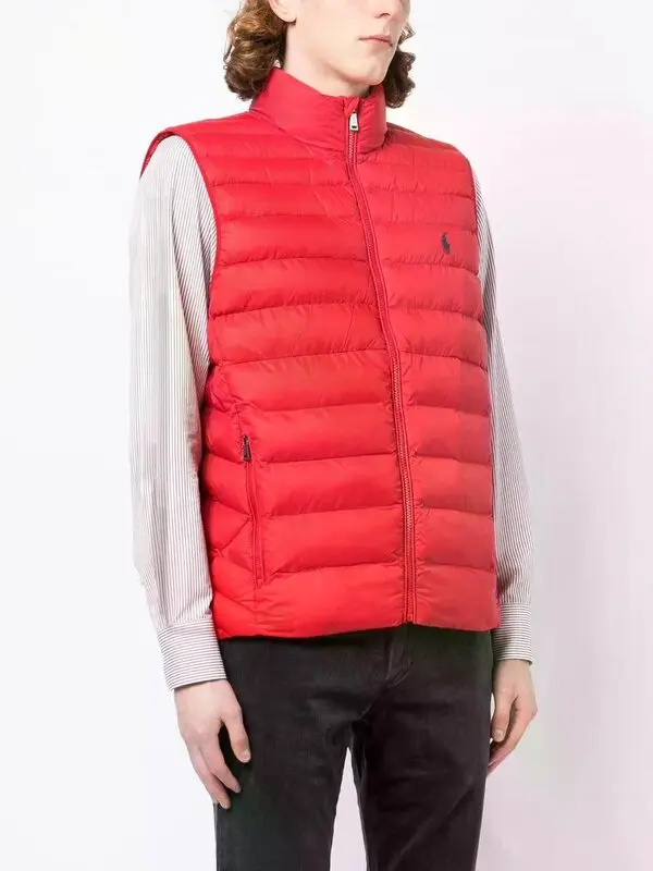 Polo Ralph Lauren Embroidered Logo Quilted Gilet - Red