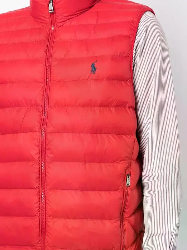 Polo Ralph Lauren Embroidered Logo Quilted Gilet - Red