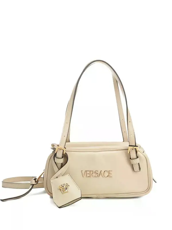 Versace Logo-plaque Tote Bag - Neutrals