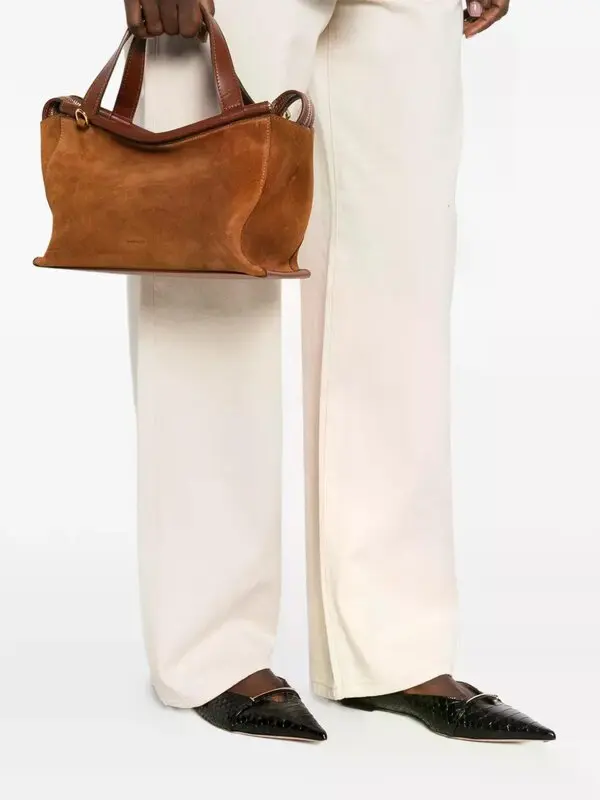WANDLER Ida Suede Tote Bag - Brown