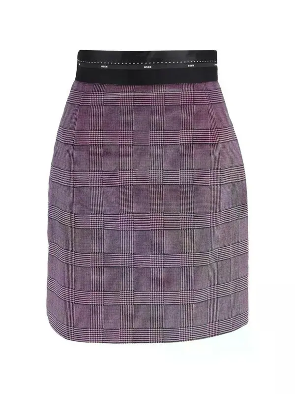 MSGM Checked Pencil Skirt
