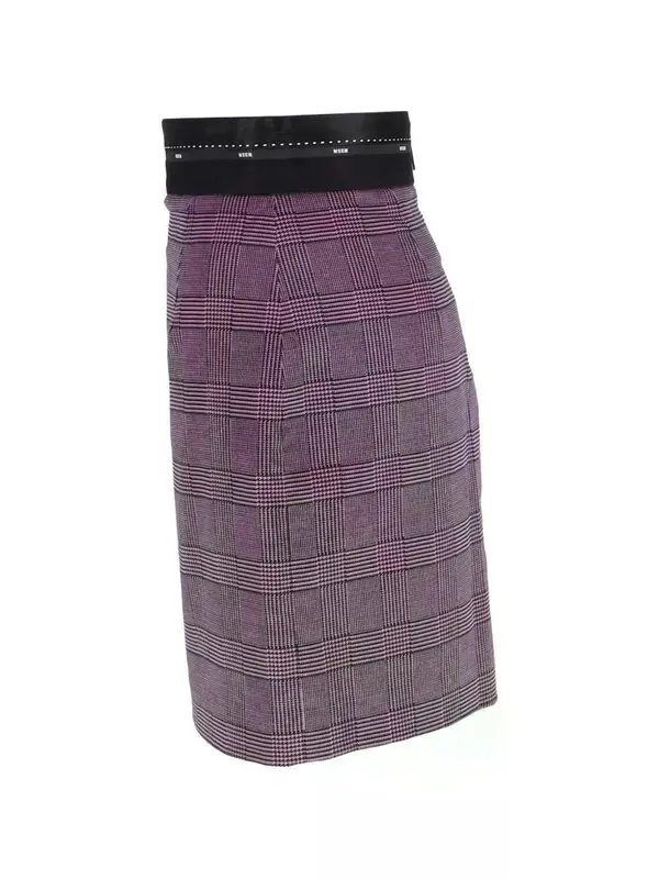 MSGM Checked Pencil Skirt
