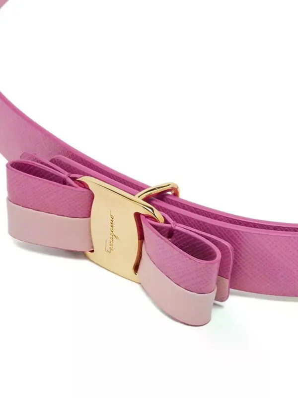 FERRAGAMO Bow Leather Belt