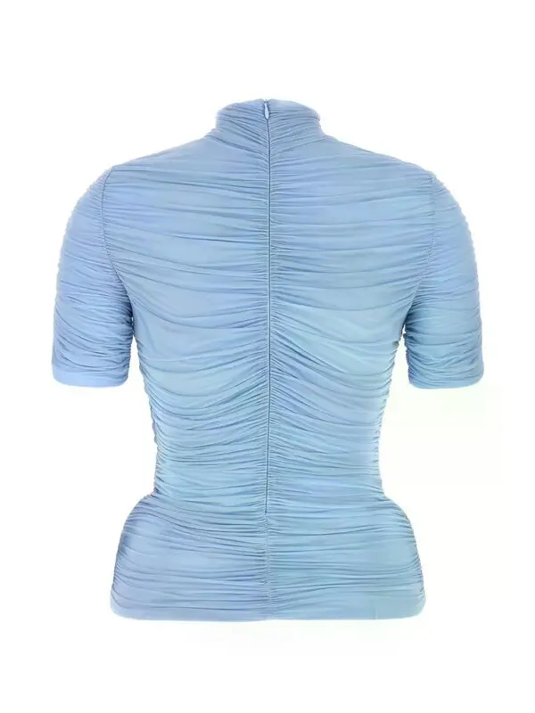 Magda Butrym Floral Curl Silk Top - Blue