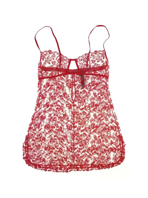 La Perla Floral-lace Camisole - Red