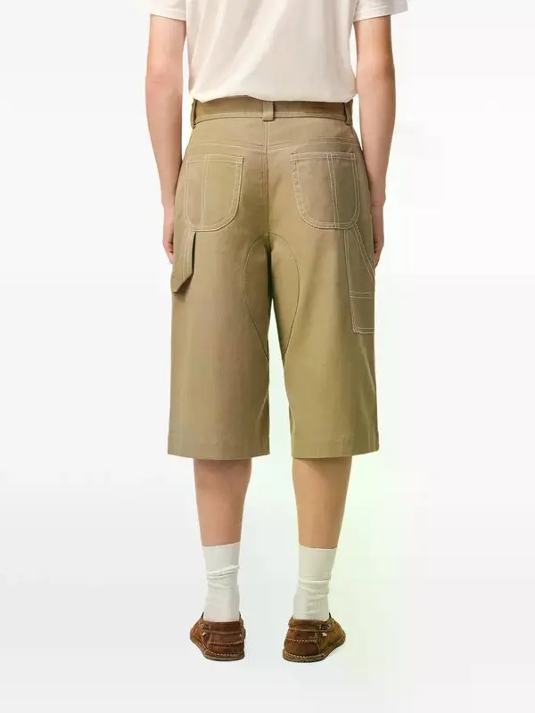 AMI Paris Cotton Worker Bermuda Shorts - Neutrals