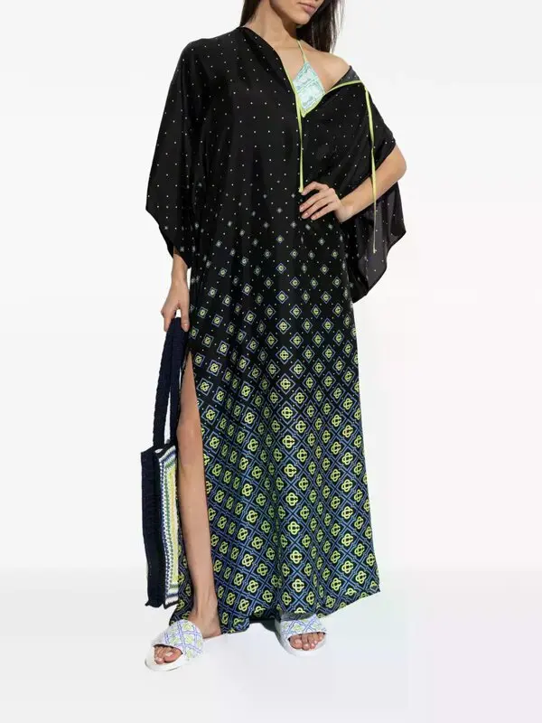 Casablanca Printed Silk Maxi Dress