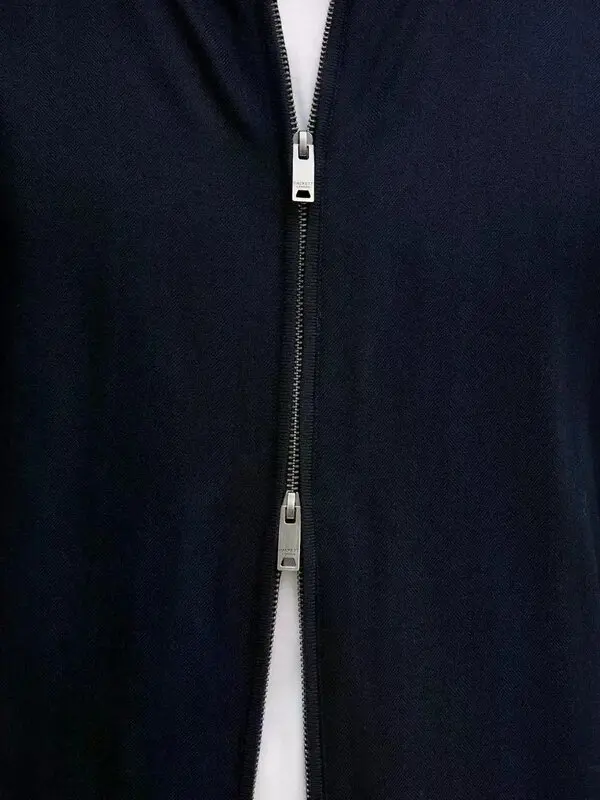 HACKETT Zip Mock-neck Cardigan