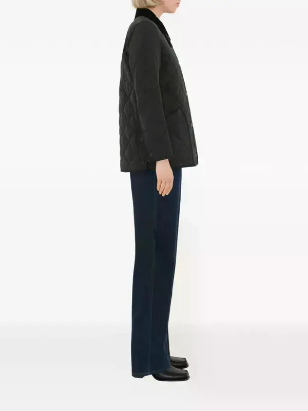 Burberry Quilted Jacket With Corduroy Collar