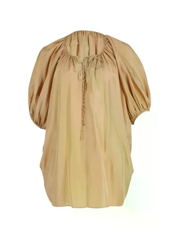 JOSEPH Sanko Puff-sleeved Gathered Blouse