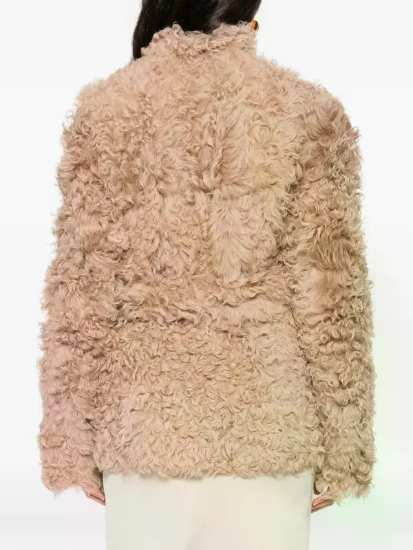 Nour Hammour Elsa Belted Fur Coat - Neutrals