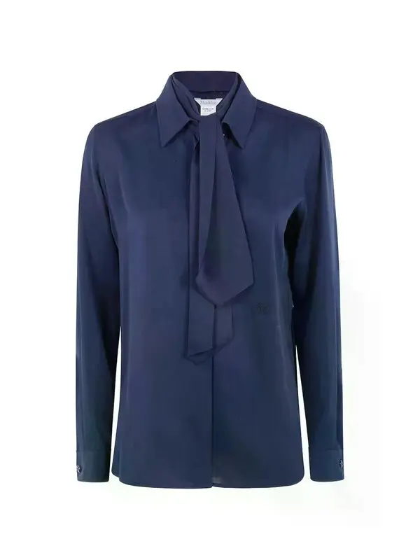 Max Mara Tie-neck Shirt - Blue
