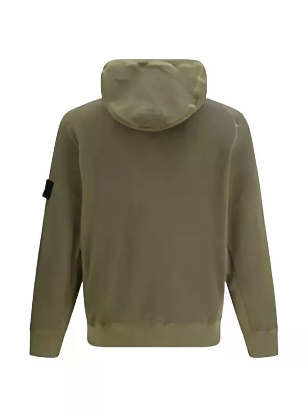 Stone Island Zip-up Hooded Waffle Sweatshirt
