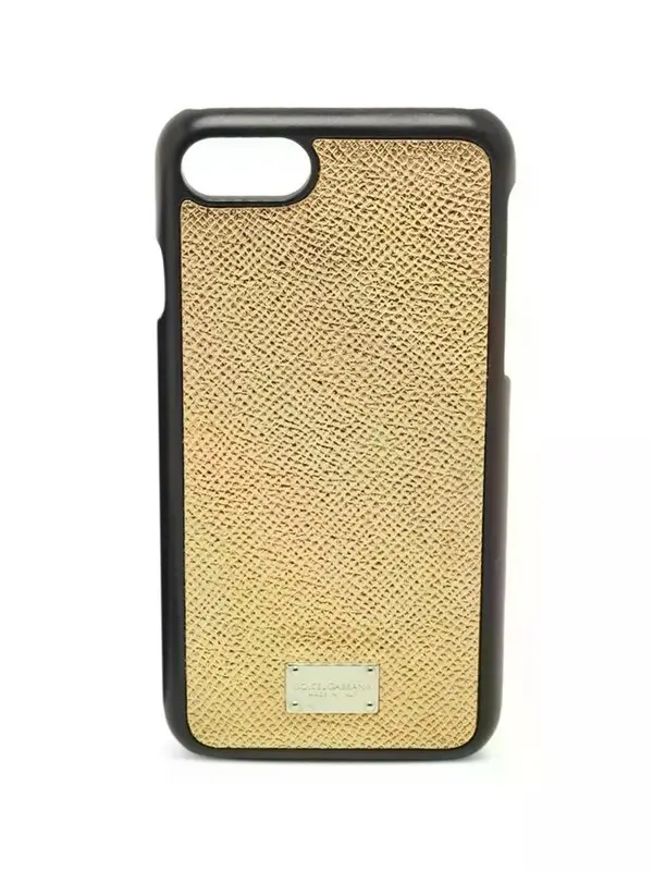 Dolce & Gabbana Leather Iphone 7 Case - Gold