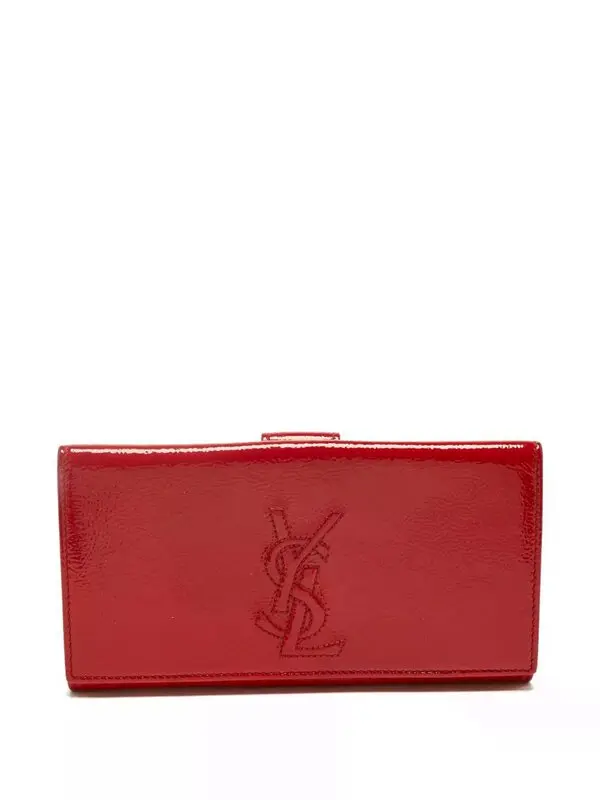 Saint Laurent Belle De Jour Logo Wallet - Red