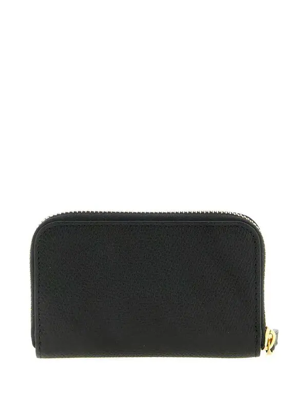 Valentino Garavani Garnet Zip-round Leather Card Holder - Black