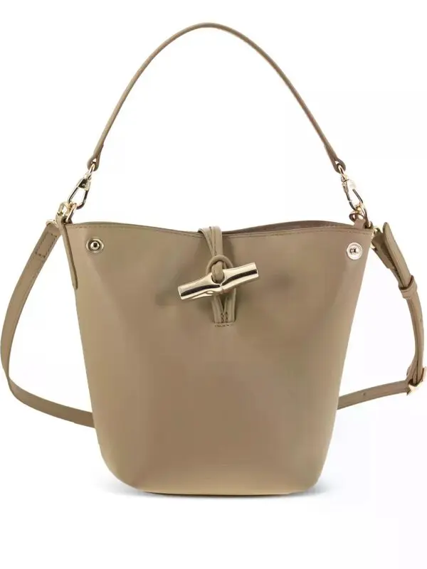 Longchamp Le Roseau Leather Bucket Bag - Neutrals