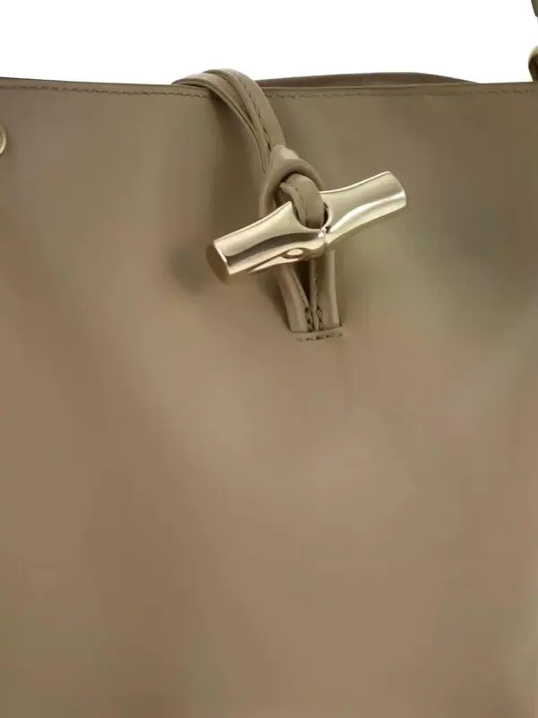 Longchamp Le Roseau Leather Bucket Bag - Neutrals