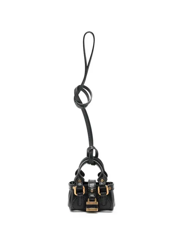Chloé Bag Charm Key Chain - Black