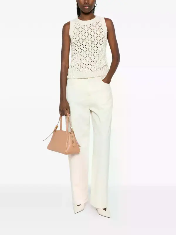 Fabiana Filippi Sequin-embellished Open-knit Vest
