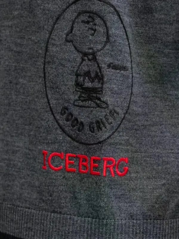 Iceberg Long-sleeve Sweater With Embroidered Motif