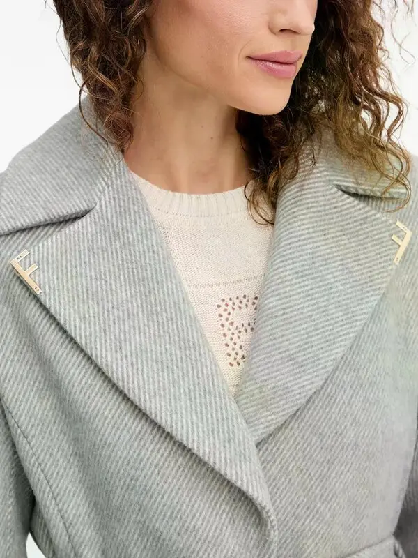 FRACOMINA Herringbone-pattern Belted Coat