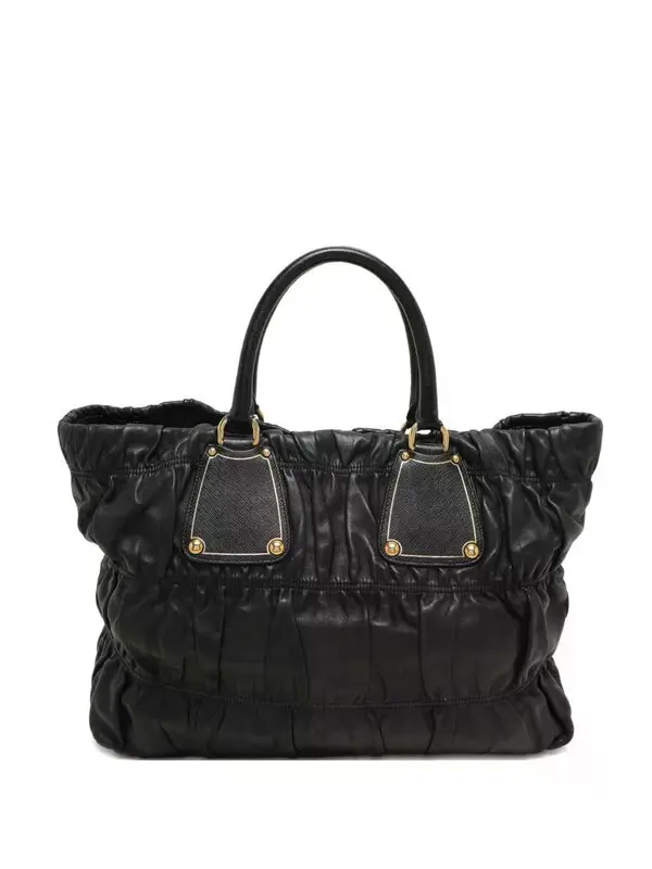 Prada Gaufre Leather Tote Bag