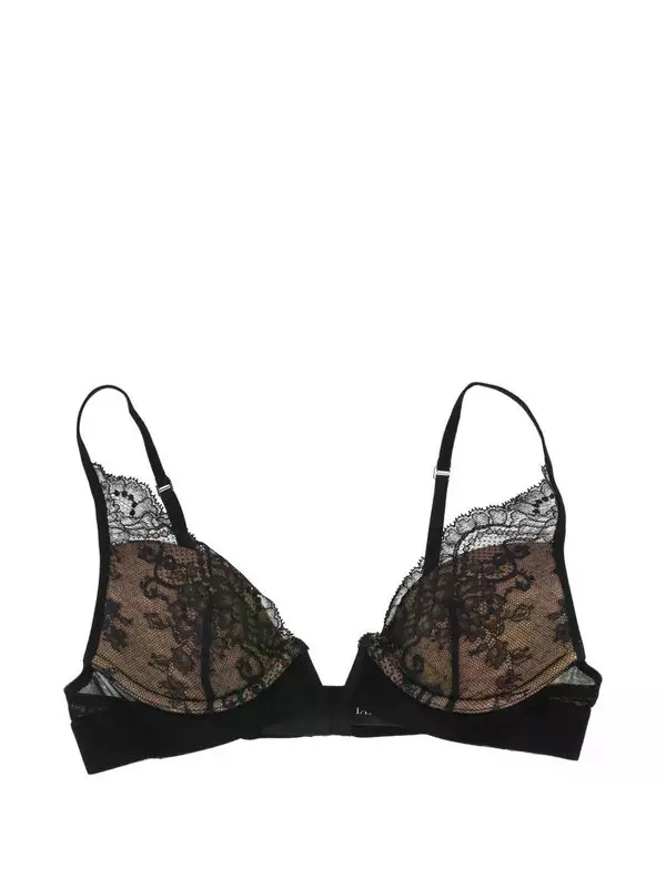 La Perla Floral-lace Bra - Black