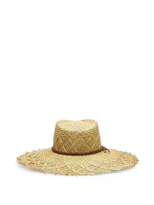 FORTELA Ribbon Straw Hat - Neutrals