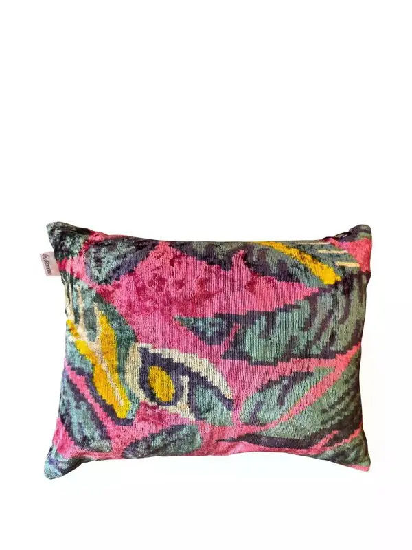 LES-OTTOMANS Velvet Cushion - Pink