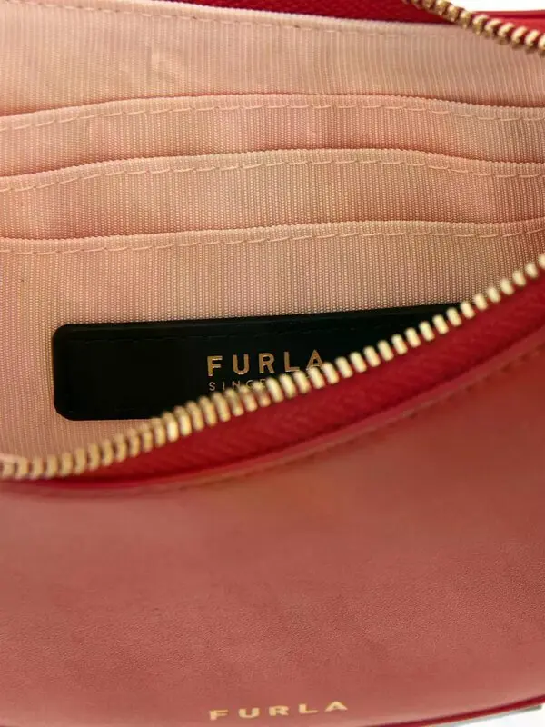 Furla Mini Delizia Leather Shoulder Bag - Red