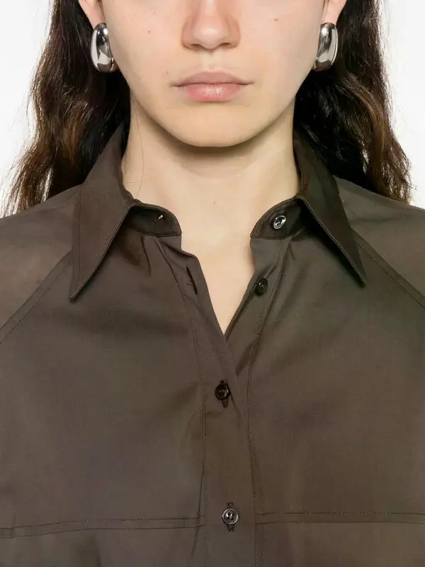 Brunello Cucinelli Sheer-panel Long-sleeve Shirt